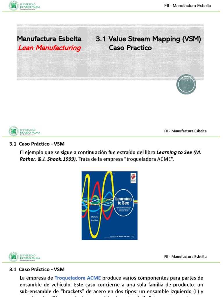 VSM en Producción de Brackets ACME | PDF | Lean Manufacturing ...