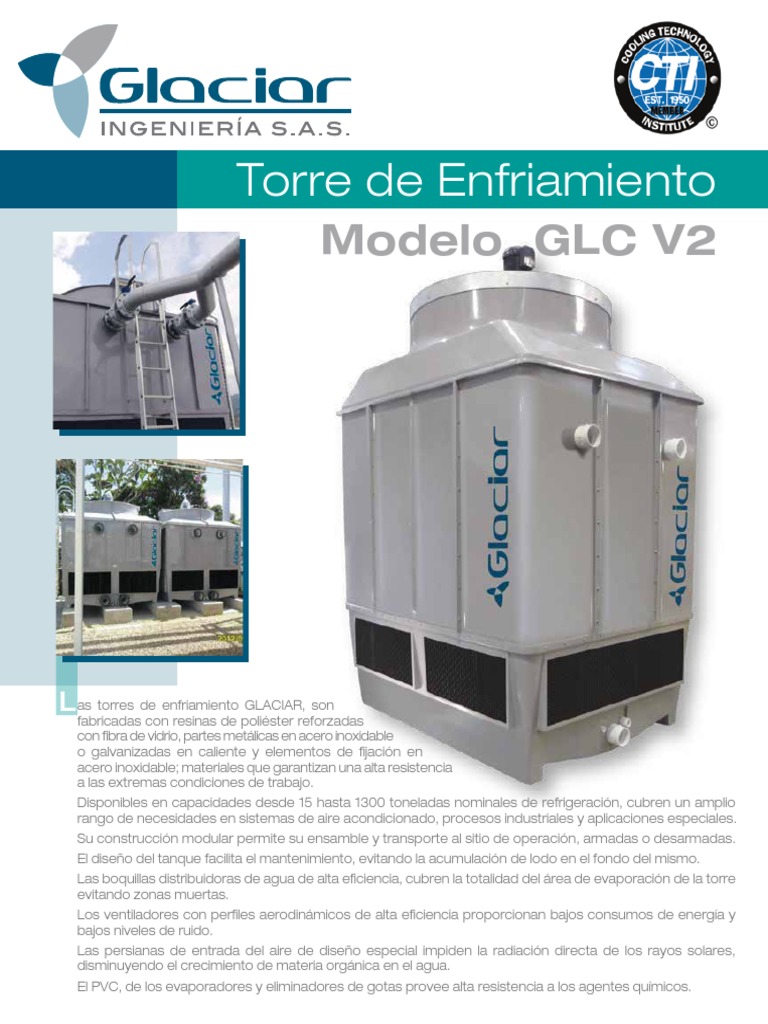 Catalogo Torres de Enfriamiento GLC V2 | PDF | Agua | Aire acondicionado