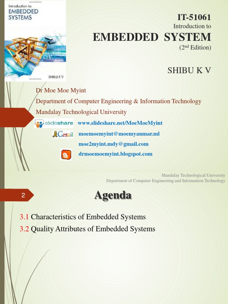 Characteristics and Quality Attributes of Embedded Systems: An ...
