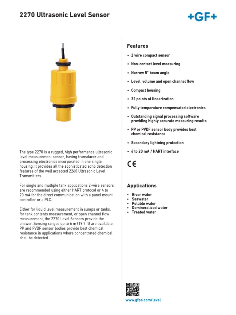 Item 2 2270 Ultrasonic Level Sensors Spec Rev D - 159300116 | PDF ...