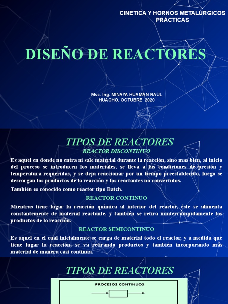 Aula 10 Diseño de Reactores | Descargar gratis PDF | Reactor Quimico | Química