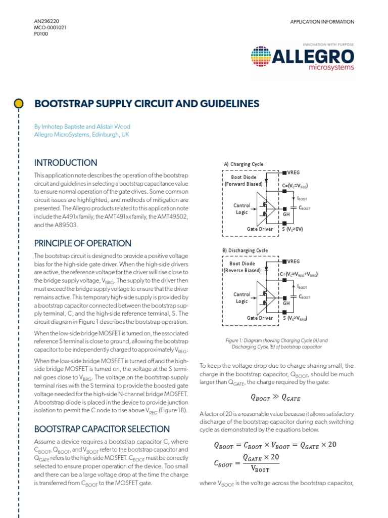 AN296220 Bootstrap Supply | PDF | Capacitor | Mosfet