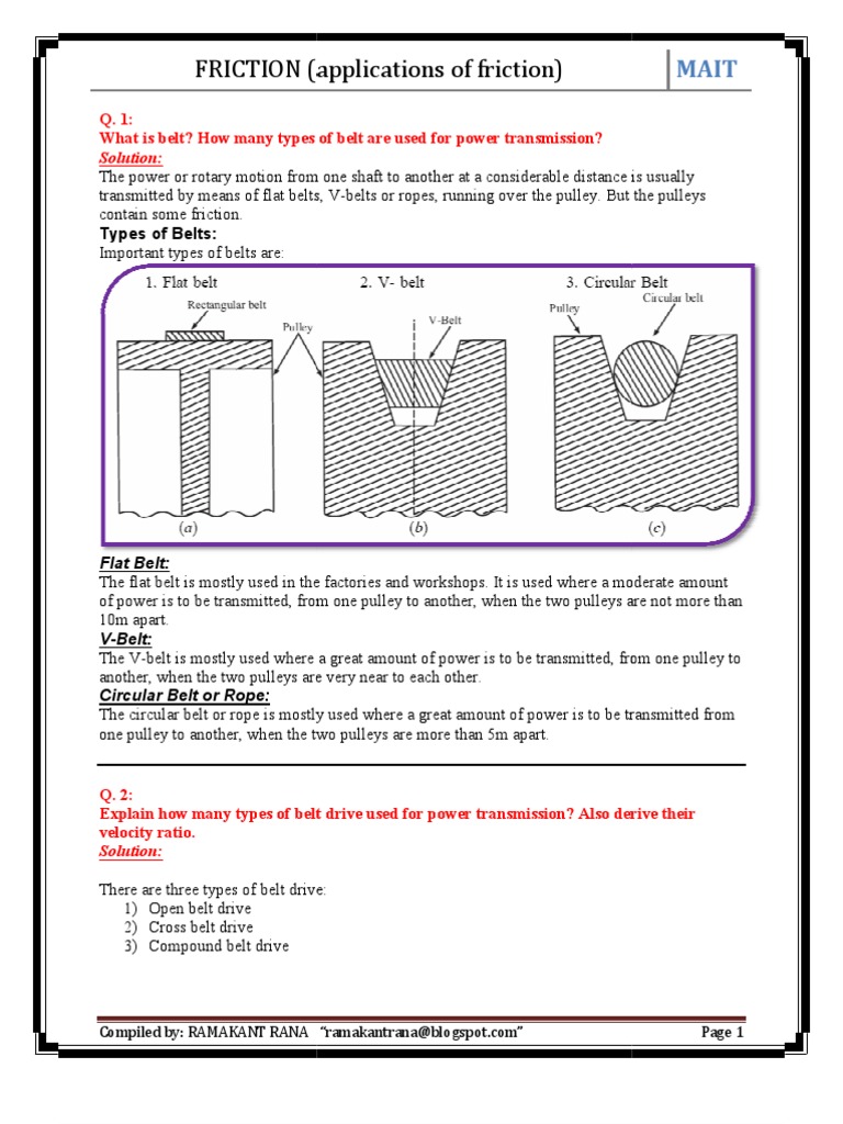 5 Friction Applications | PDF | Belt (Mechanical) | Mechanics