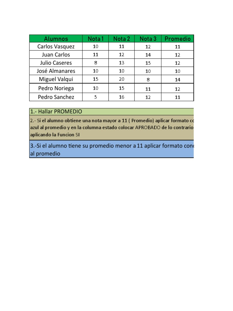 Examen Final de Excel Basico | PDF