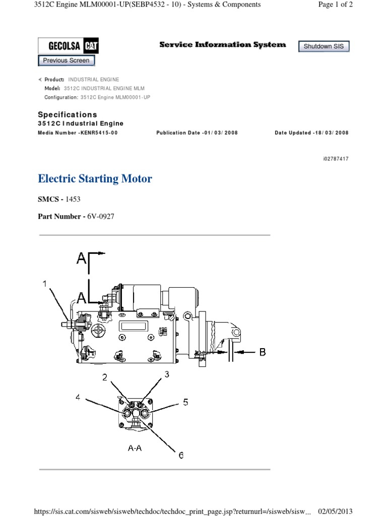 Electric Starting Motor | PDF | Electric Motor | Torque