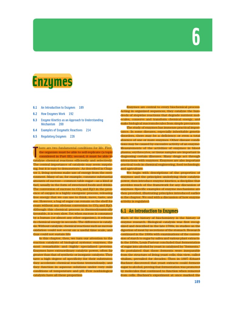 Chapter 6 | Descargar gratis PDF | Enzyme | Cofactor (Biochemistry)