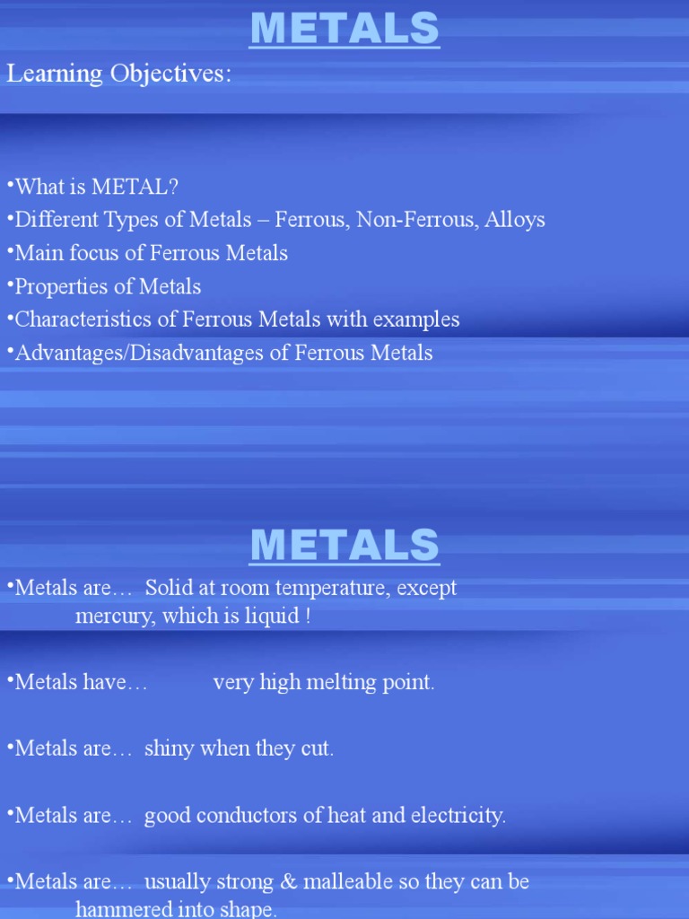 Metal Properties | PDF | Metals | Alloy