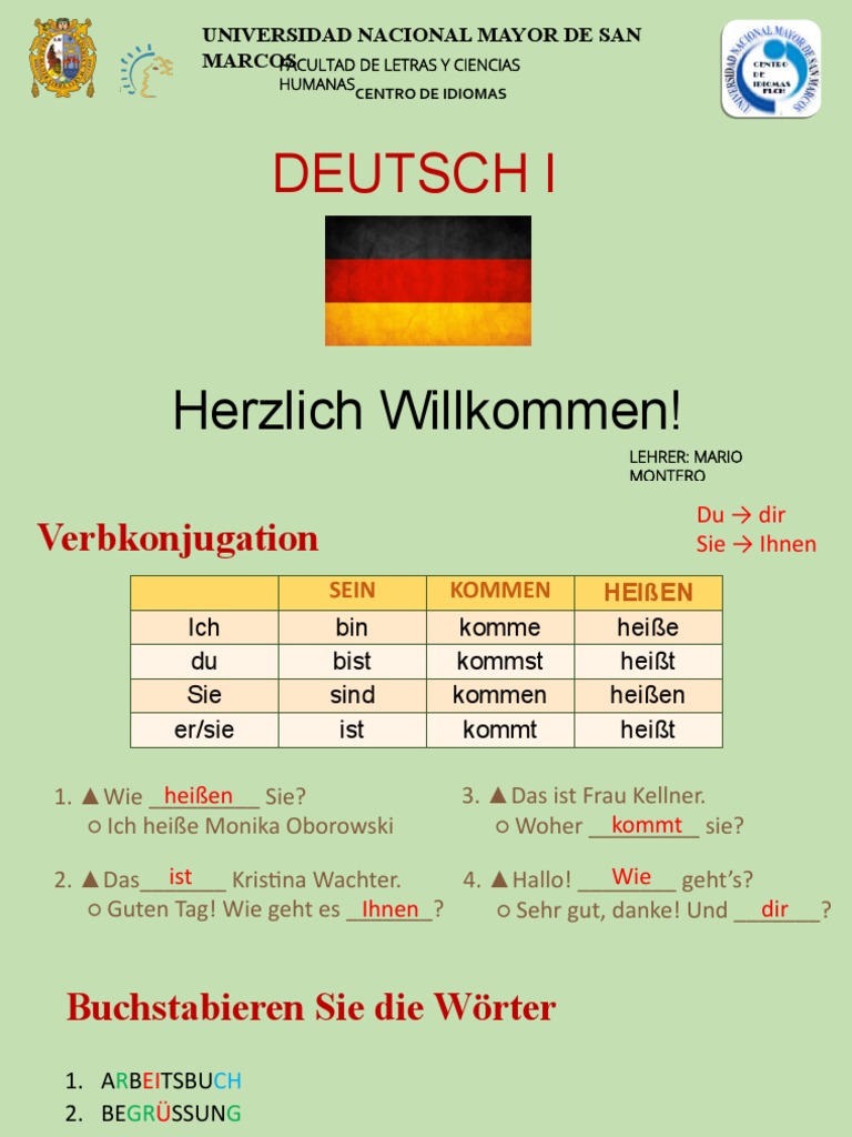 Clase de Aleman Basico | PDF