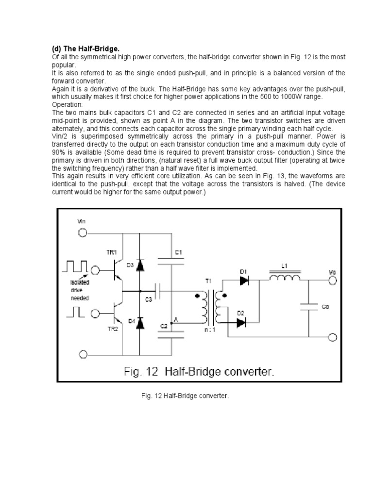 Half-Bridge Converter Guide | PDF | Rectifier | Diode