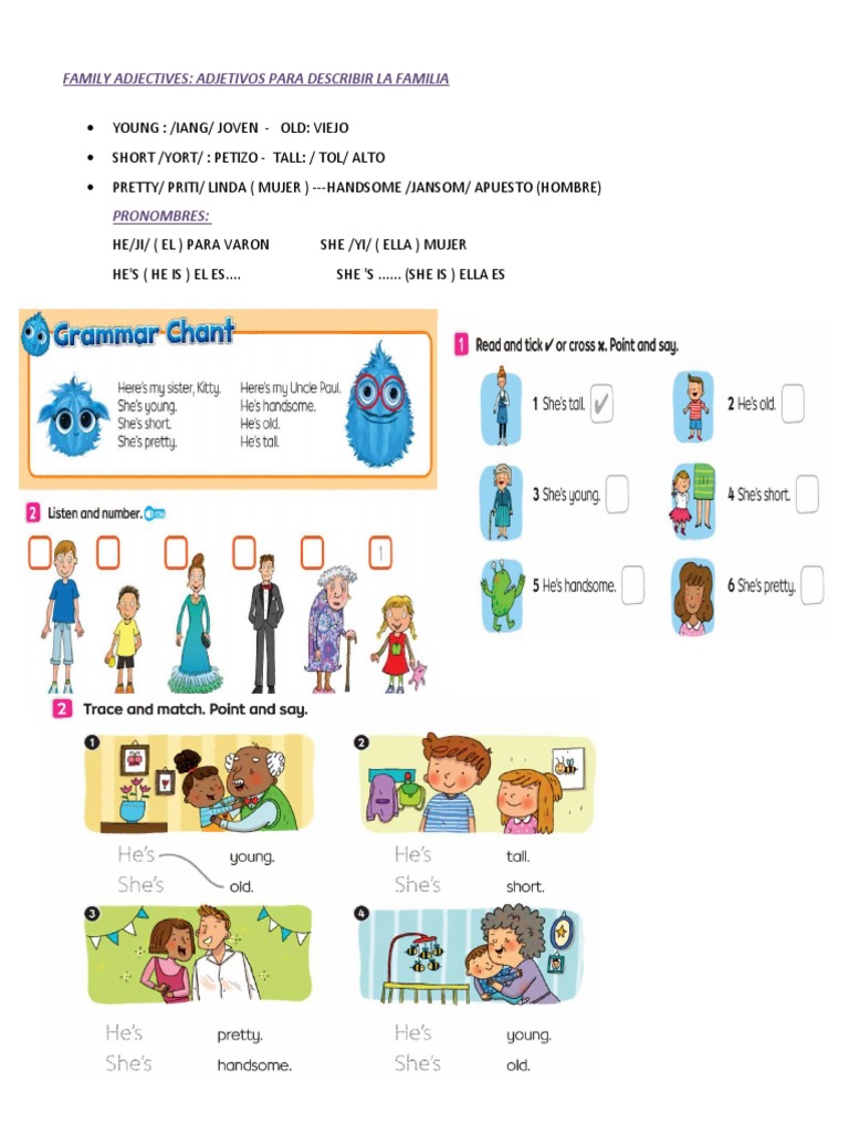 Clase 7 Family Adjectives | PDF | Artes del Lenguaje y Comunicación ...