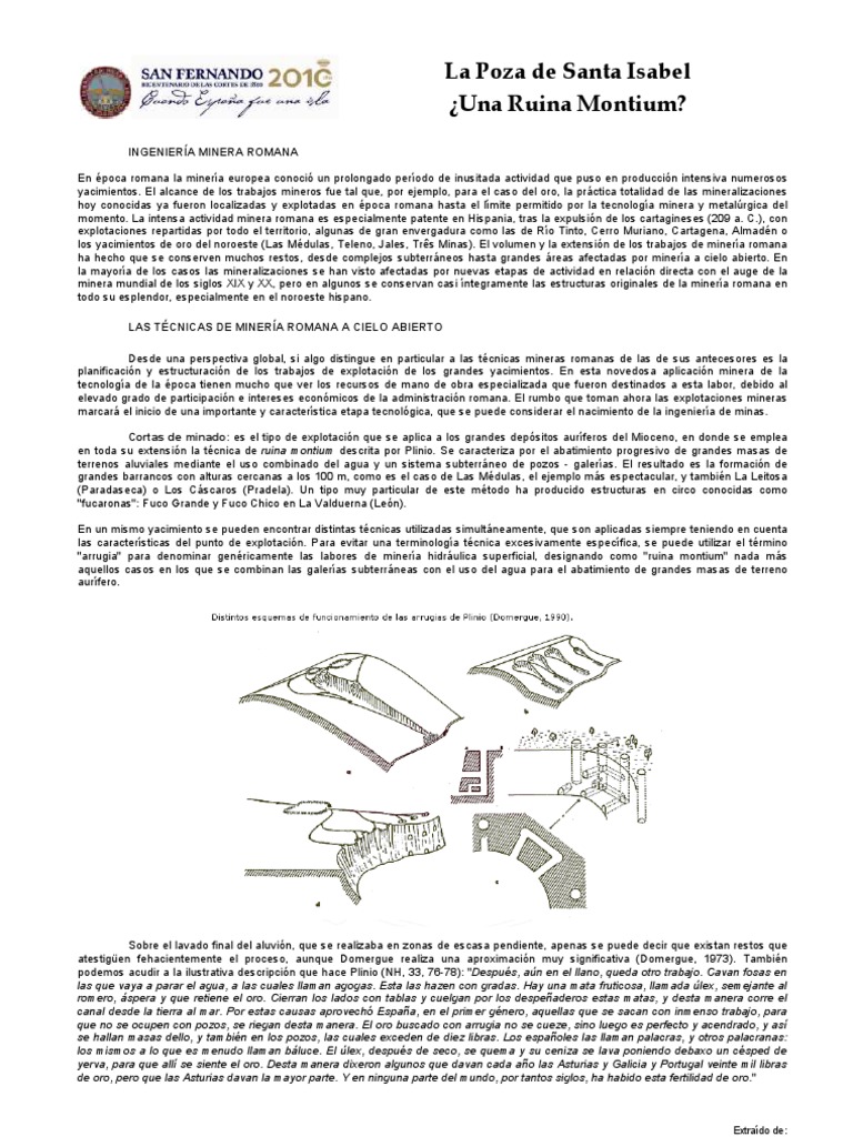 Minería Romana en Hispania: Ruina Montium | PDF | Minería | Roma antigua