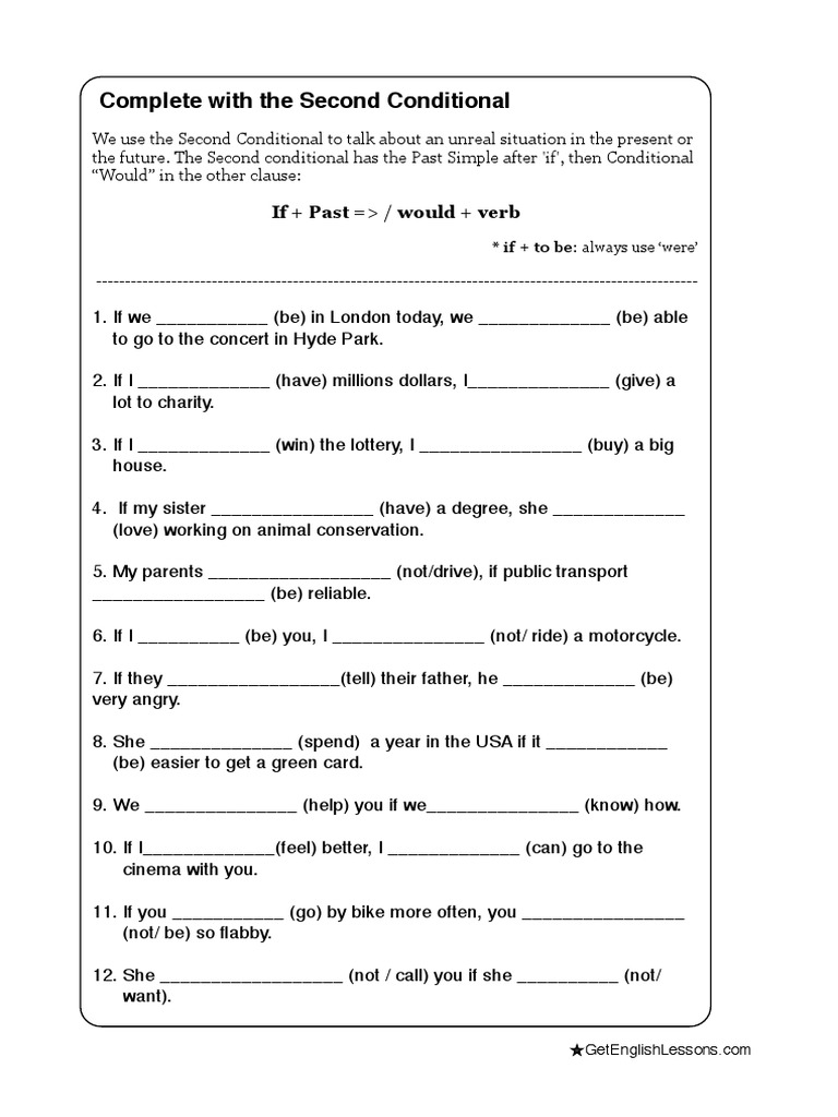 Mastering the Second Conditional | PDF | Games & Activities | Language ...