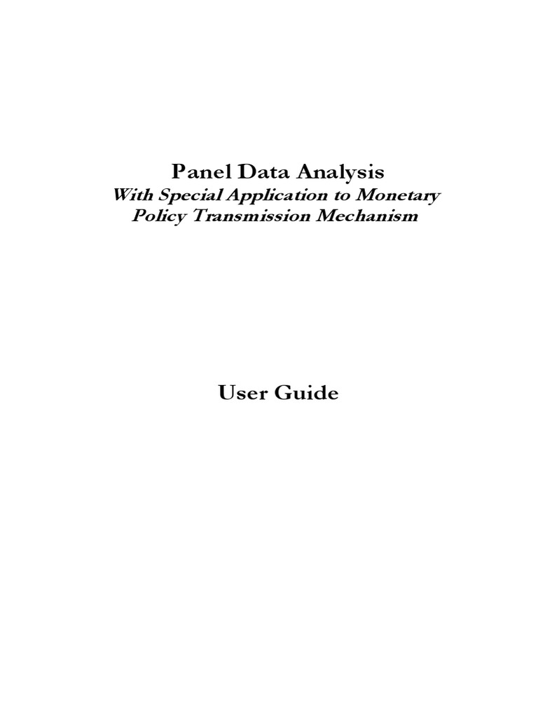 Panel Data Analysis Using Eviews | PDF | Regression Analysis | Time Series