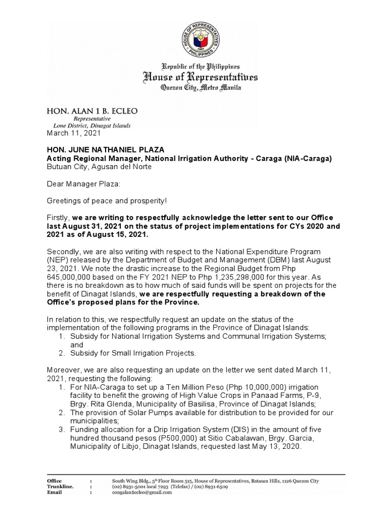 Letter To NIA - NEP Inquiry | PDF | Economies