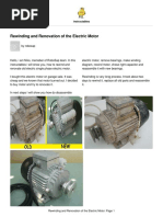 Rewinding 3 Phase | PDF | Electric Motor | Electrical Equipment