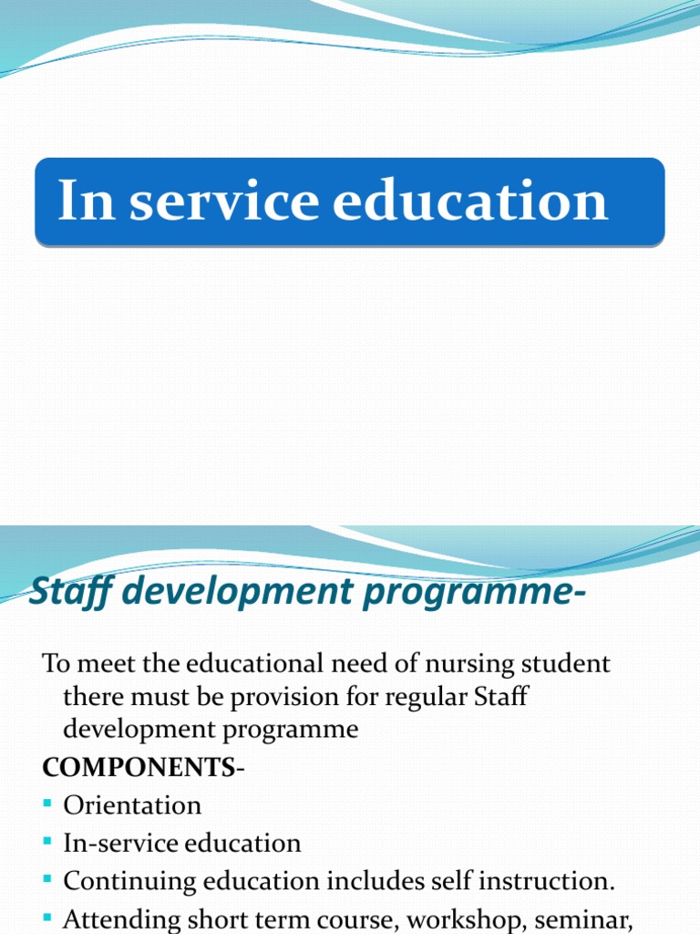 In-Service Education for Nursing Management | PDF | Adult Education ...