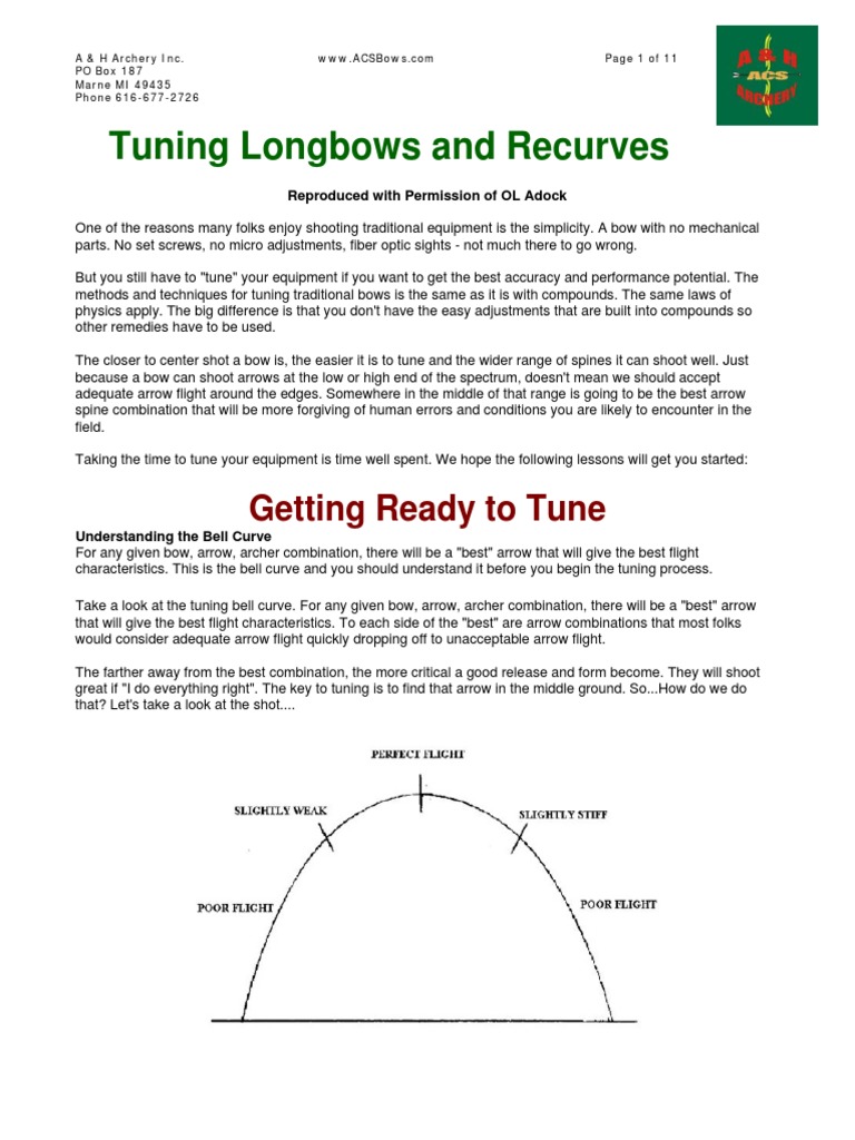 Tuning Longbows and Recurves: Getting Ready To Tune | PDF | Arrow | Bow ...