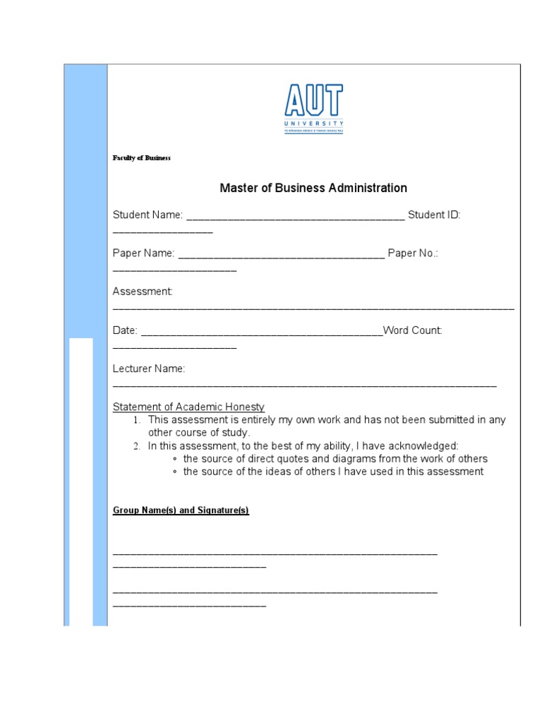 3 Assessment Cover Sheet | PDF