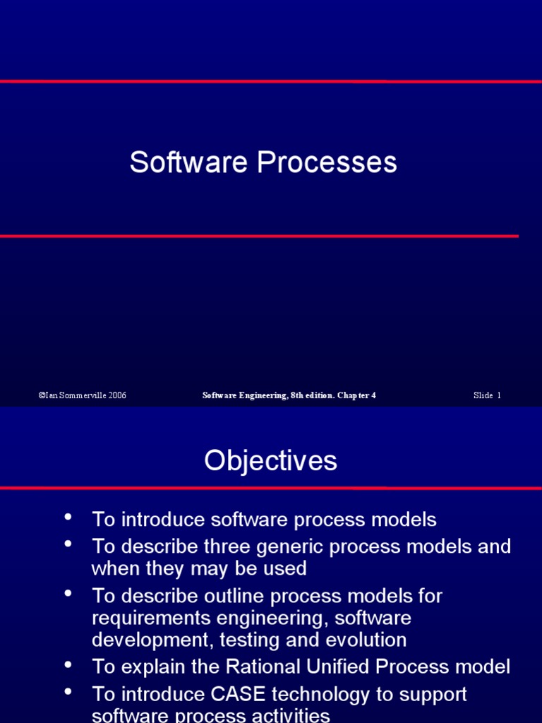 Software Processes: ©ian Sommerville 2006 Slide 1 | PDF | Software | Software Development Process