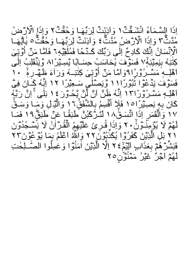 Al Insyiqaq | PDF