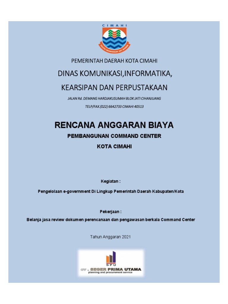 RAB Pembangunan Command Center 2021 | PDF