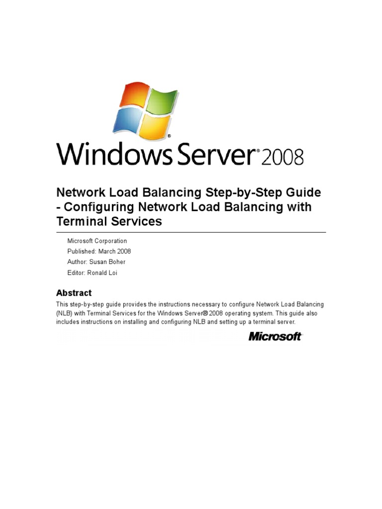 Network Load Balancing Step By Step Guide Configuring Network Load Balancing With Terminal 