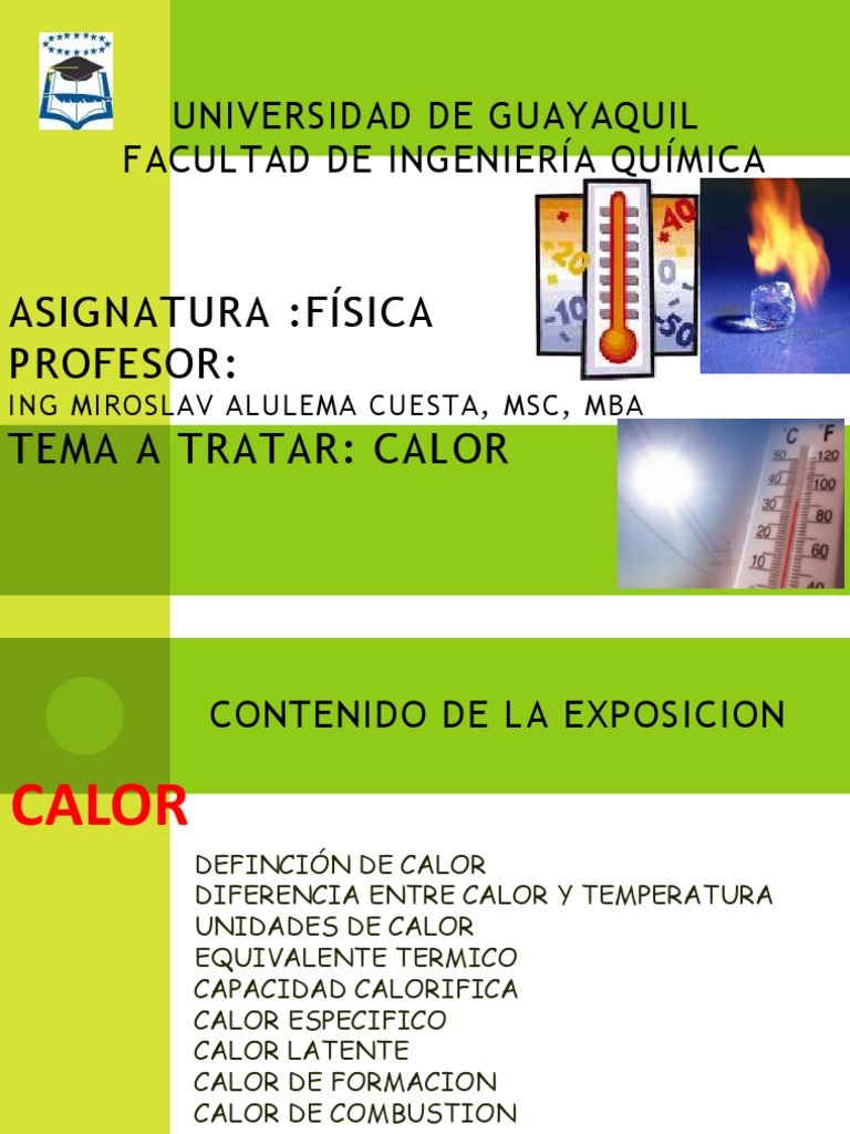 Diapositivas de Calor | PDF | Calor | Calor latente