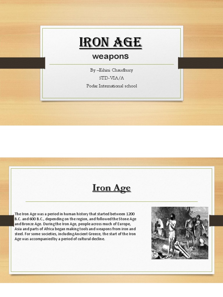 Iron Age Weapons and Tools Overview | PDF