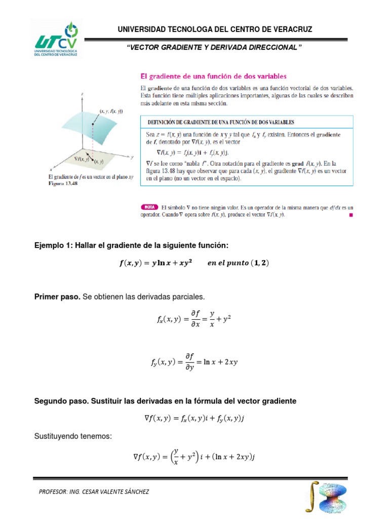 Vector Gradiente | PDF | Degradado | Álgebra
