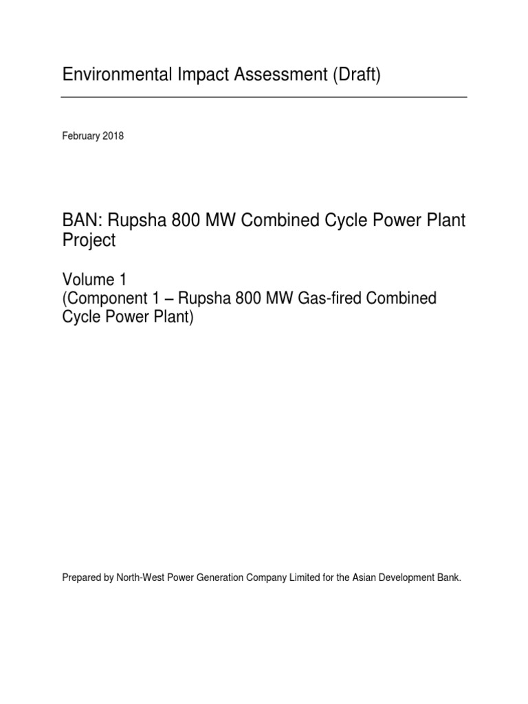 Rupsha 800 MW | PDF | Air Pollution | Natural Gas