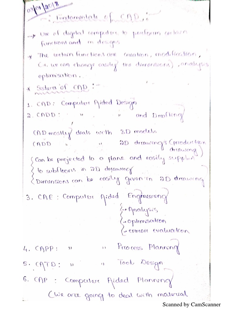 Cad Cam Notes | PDF