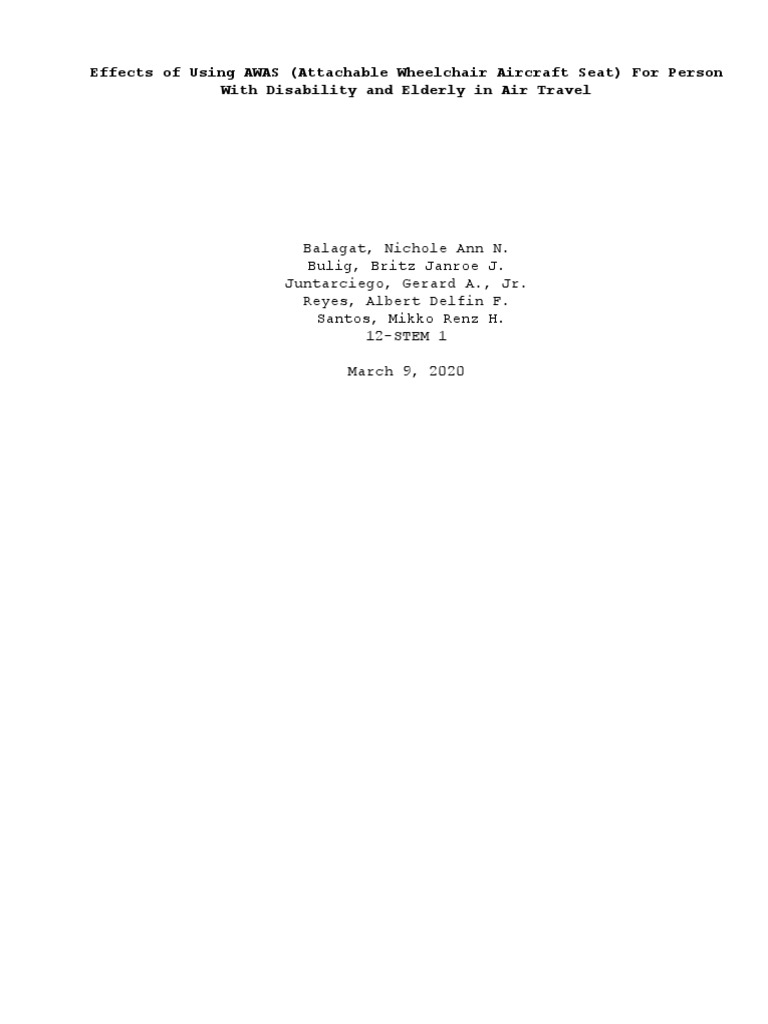 Awas Chapter 1-5 Final | PDF | Disability | Accessibility