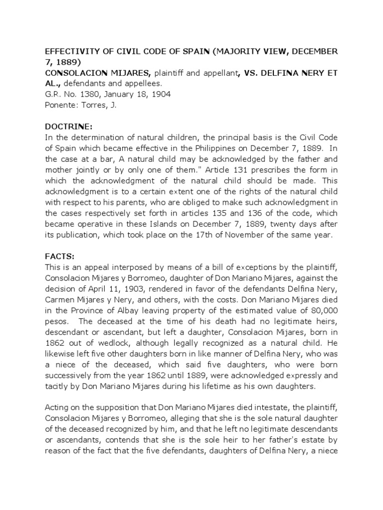 Civil Code Determines Status of Natural Children | PDF | Divorce | Mandamus