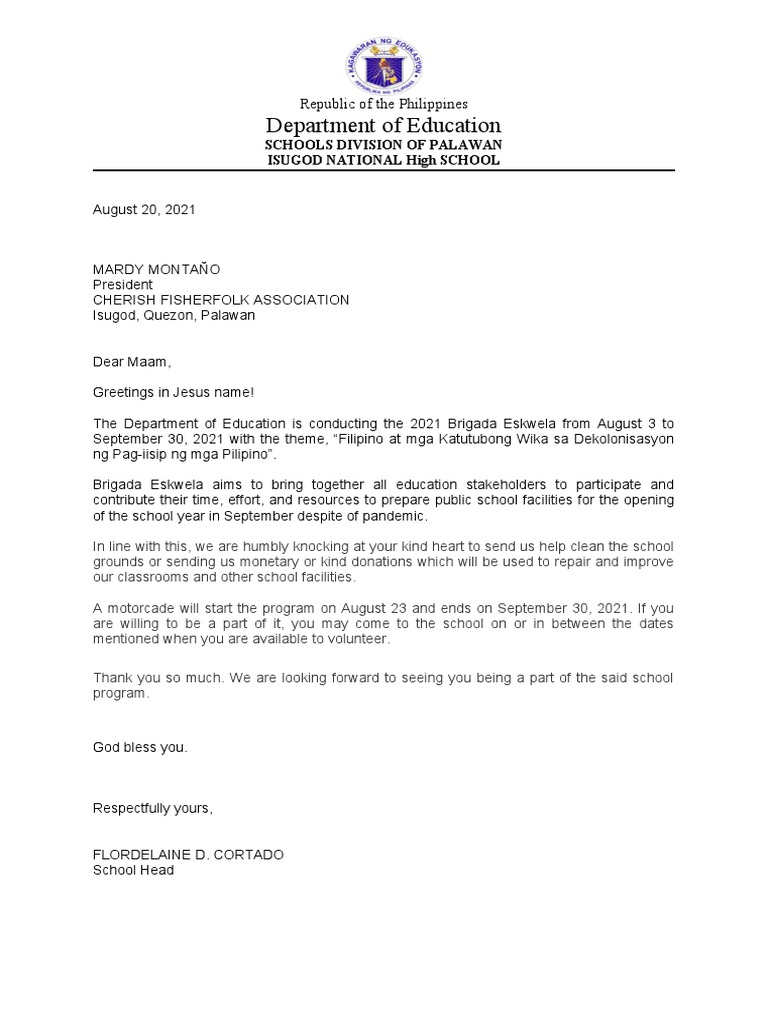 Department of Education: Republic of The Philippines | PDF