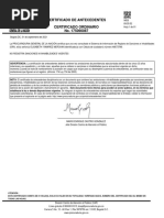 Carta Certificado Retiro SIMAT Modelo | PDF