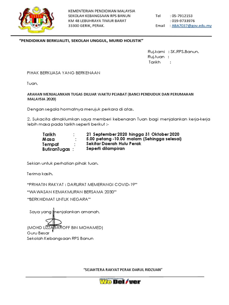 Surat Arahan Tugas | PDF