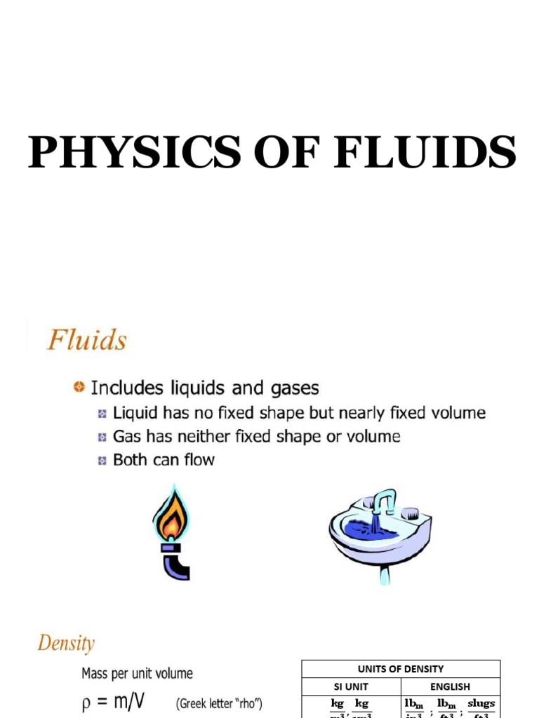 Physics of Fluids | PDF | Pressure | Atmospheric Pressure