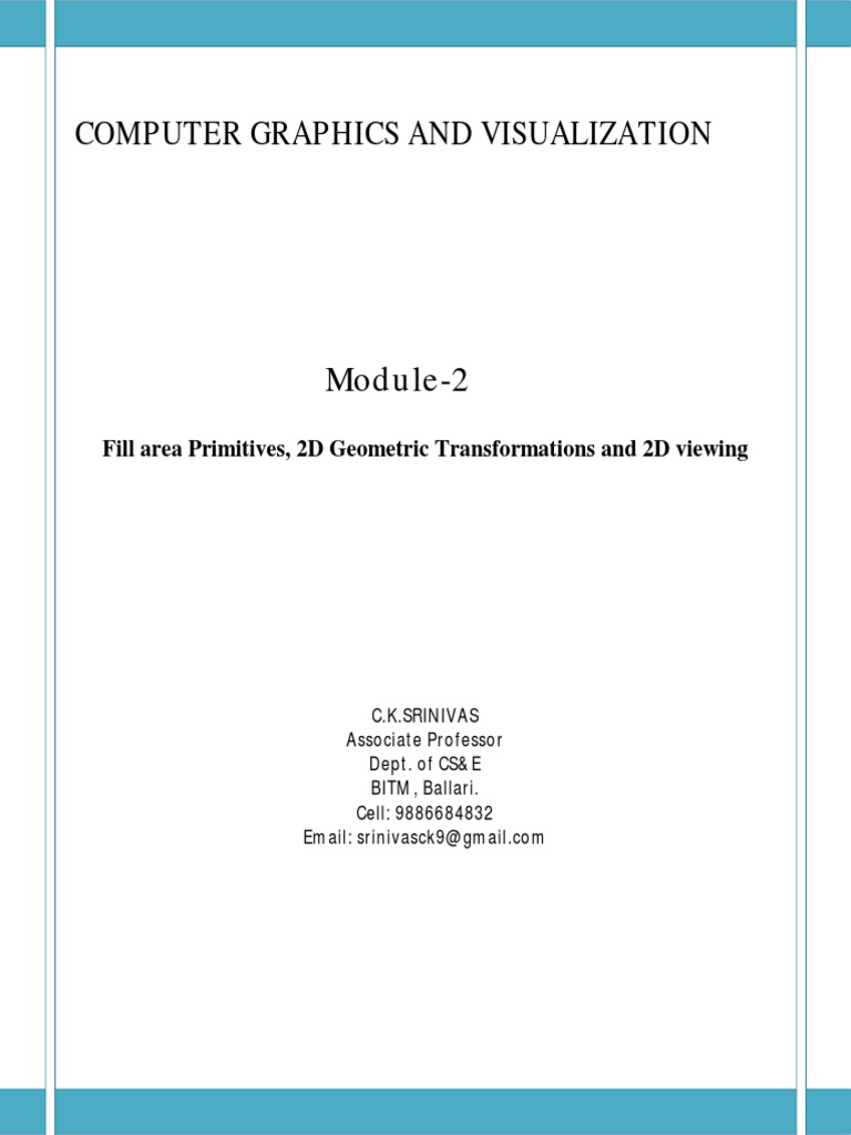 Computer Graphics and Visualization: Module-2 | Download Free PDF ...