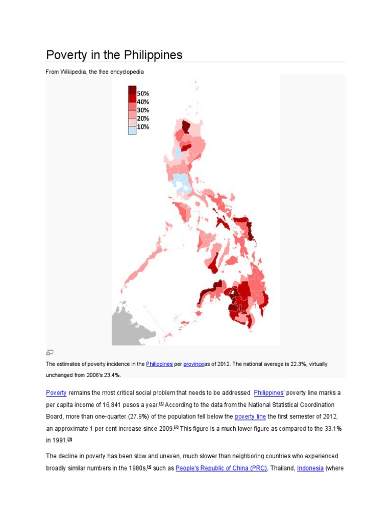 Poverty Incidence in Philippine Provinces | PDF | Poverty | Poverty ...