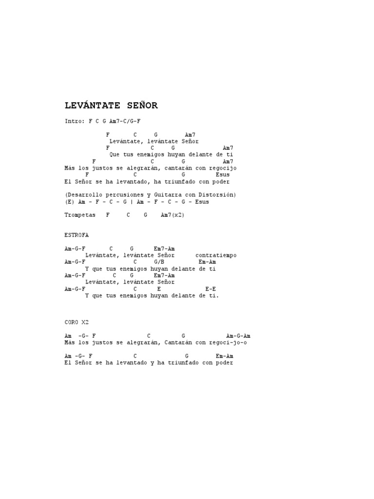 Levantate Señor | PDF