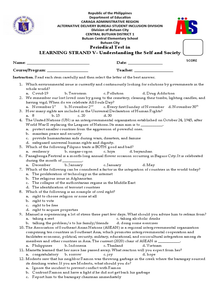 LS5 - Understanding The Self and Society | PDF | Southeast Asia