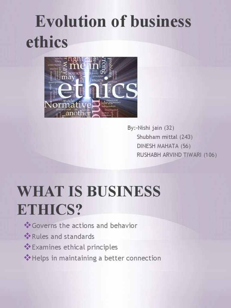 Evolution of Business Ethics | PDF | Business Ethics | Social Institutions