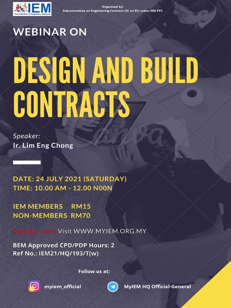 Design and Build Contracts: Webinar On | PDF | Engineer | Design