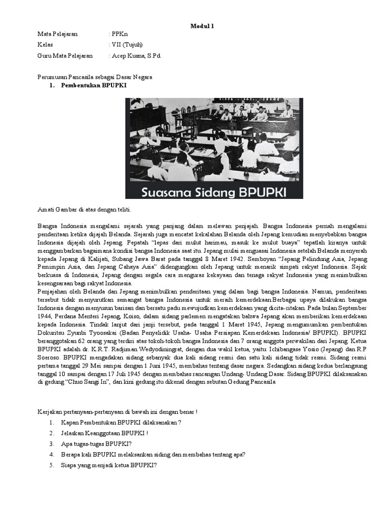 Modul PPKN 1 Kelas 7 | PDF | Perjalanan