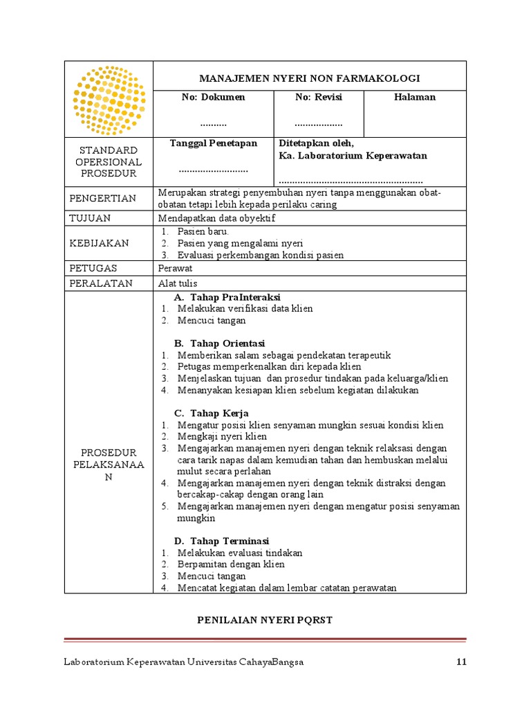 DOPS Manajemen Nyeri | PDF