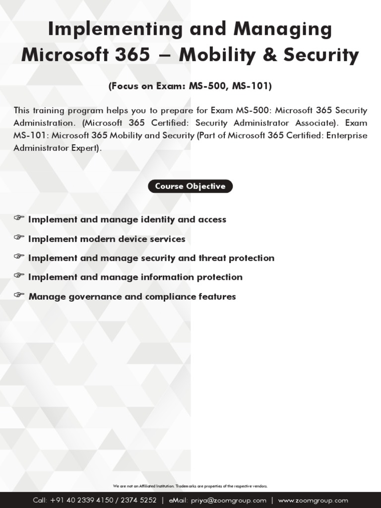 Microsoft 365 Mobility and Security | PDF | Mobile App | Windows 10