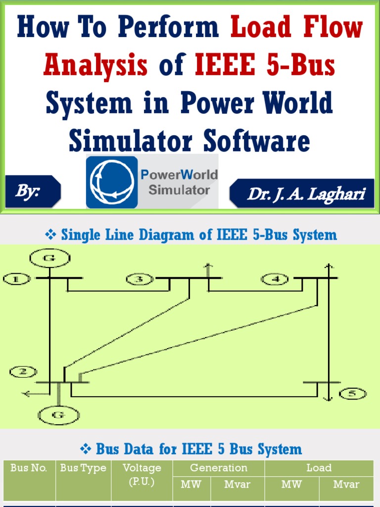 Ieee 5 Bus System Data Pdf Electromagnetism Computer Engineering
