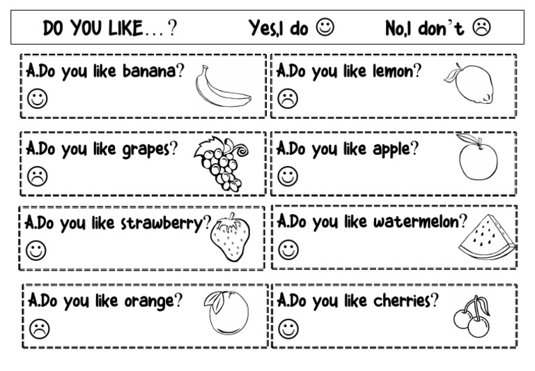 Do You Like Fruits | PDF