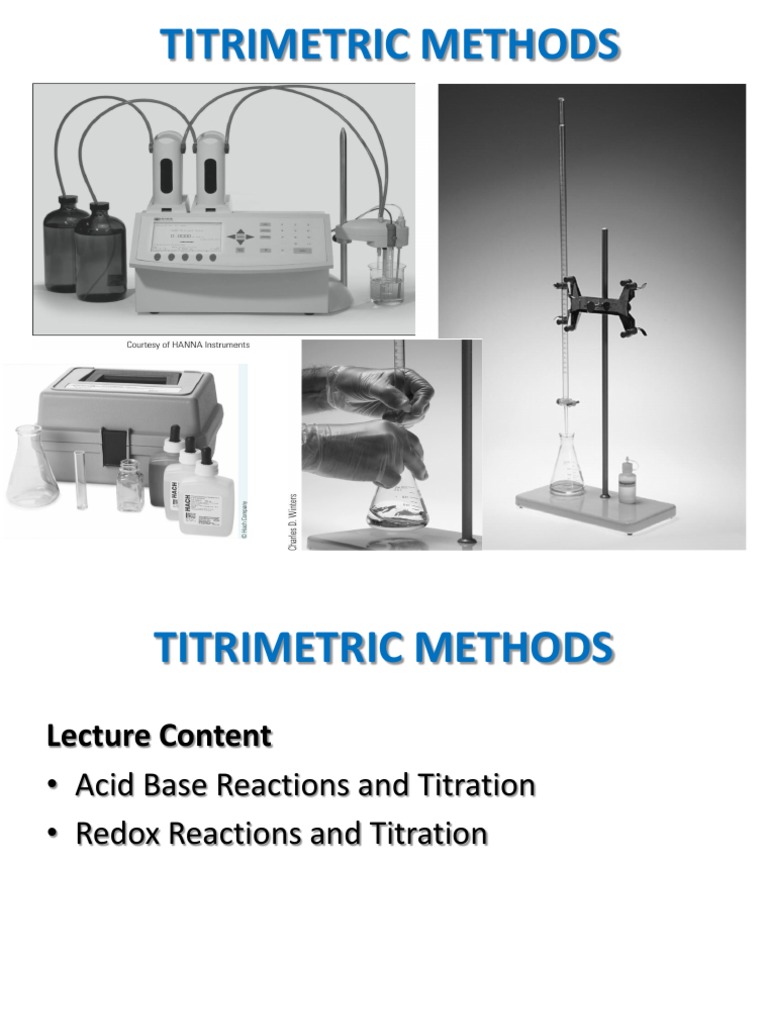 Titrimetric Methods | PDF | Chemistry | Titration