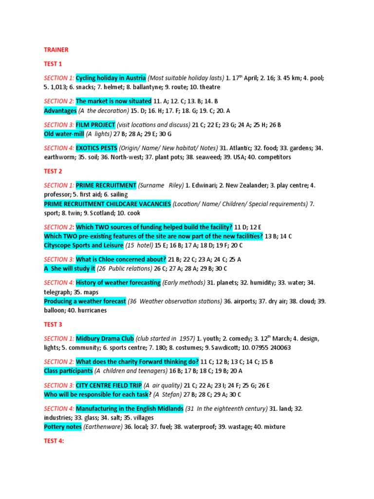 Section 1 Trainer Test 1 Pdf